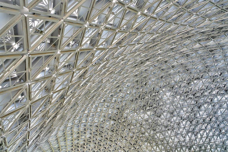 Modern Architectural Ceiling Steel Structure Stock Image - Image of ...