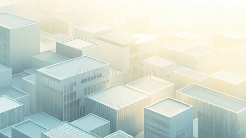 Modern Architectural Cityscape with Abstract Urban Skyline in Soft ...