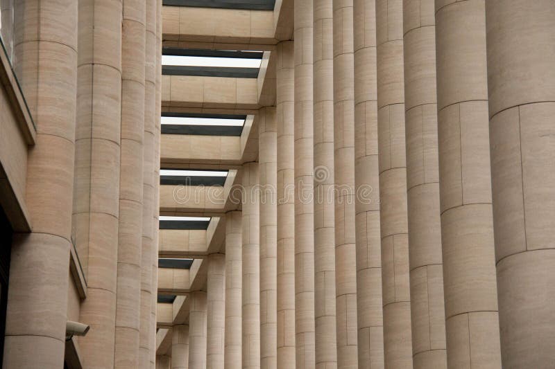 Modern Architectural Columns Showcasing Geometric Pattern. Smooth ...