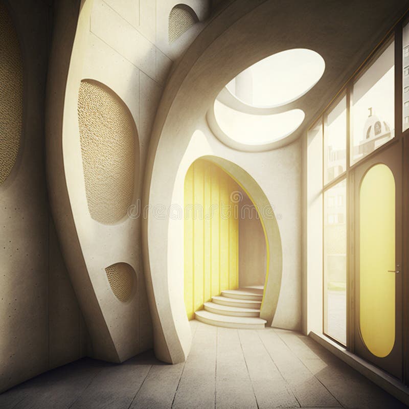 Modern Architectural Concept Image with Natural Sun Lights Stock ...