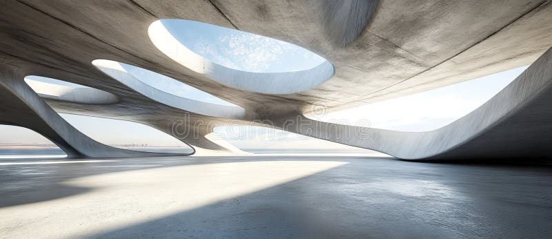 A Modern Architectural Design with Abstract Curves and Contemporary ...