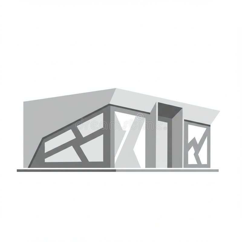 Modern Architectural Design of a Building Featuring a Minimalist ...