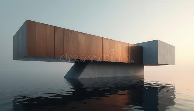 Modern Architectural Design with Cantilevered Concrete and Metal ...