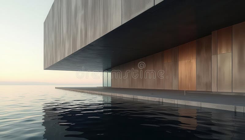 Modern Architectural Design with Cantilevered Concrete and Metal ...