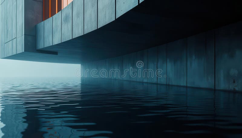 Modern Architectural Design with Cantilevered Concrete and Metal ...