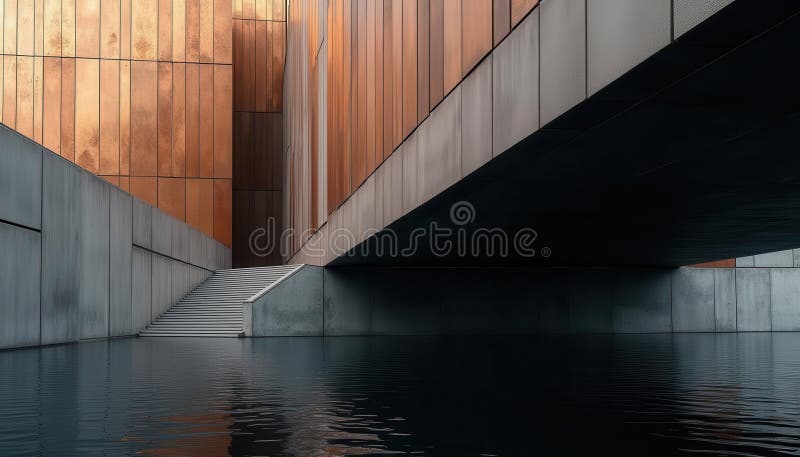 Modern Architectural Design with Cantilevered Concrete and Metal ...