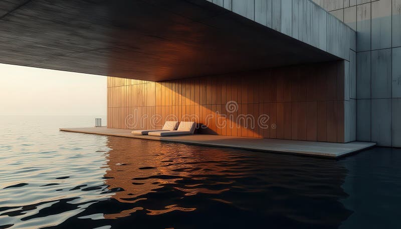 Modern Architectural Design with Cantilevered Concrete and Metal ...