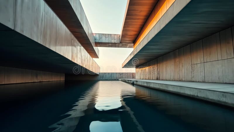 Modern Architectural Design with Cantilevered Concrete and Metal ...