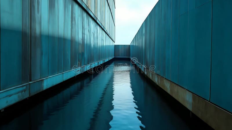 Modern Architectural Design with Cantilevered Concrete and Metal ...