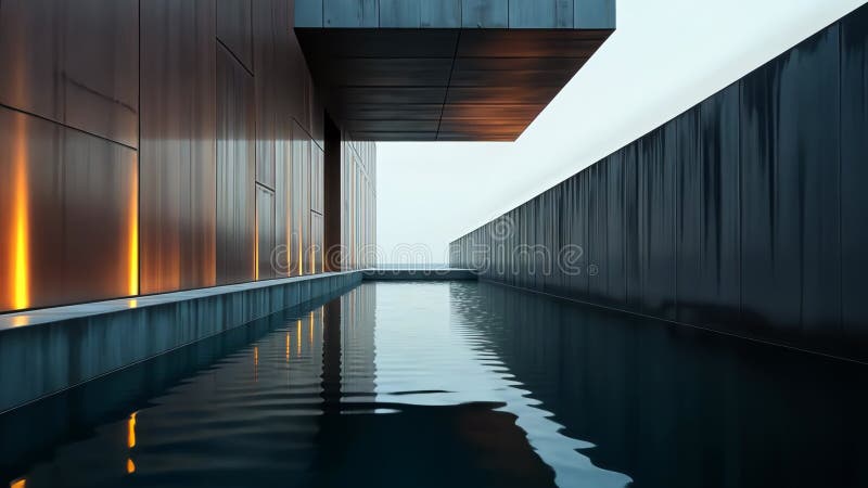 Modern Architectural Design with Cantilevered Concrete and Metal ...