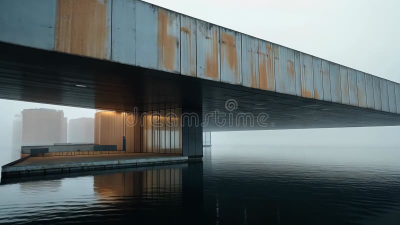 Modern Architectural Design with Cantilevered Concrete and Metal ...