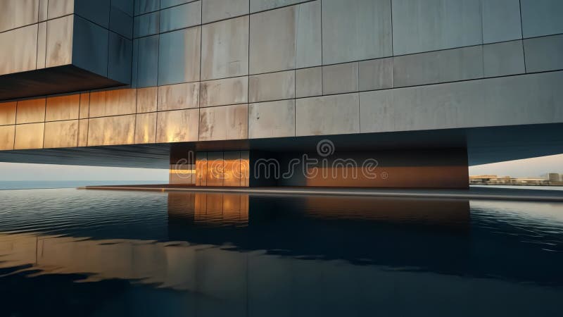 Modern Architectural Design with Cantilevered Concrete and Metal ...