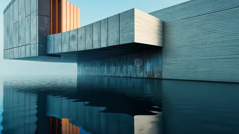 Modern Architectural Design with Cantilevered Concrete and Metal ...