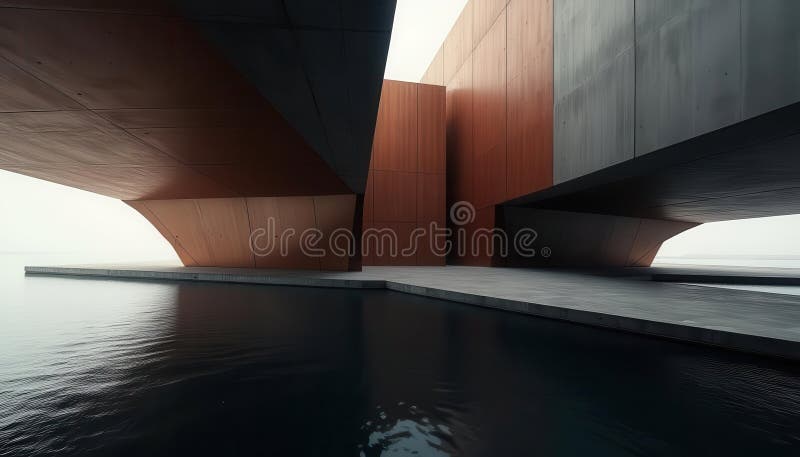 Modern Architectural Design with Cantilevered Concrete and Metal ...