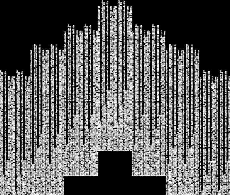 High Contrast Text Typo with a Lot of Phases on a Black Background ...