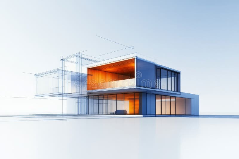 Modern Architectural Design Concept Showcasing a Sleek Building with ...