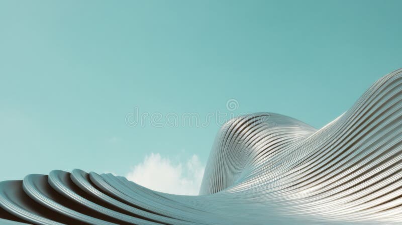 Modern Architectural Design Features Unique Wave-like Structure Against ...