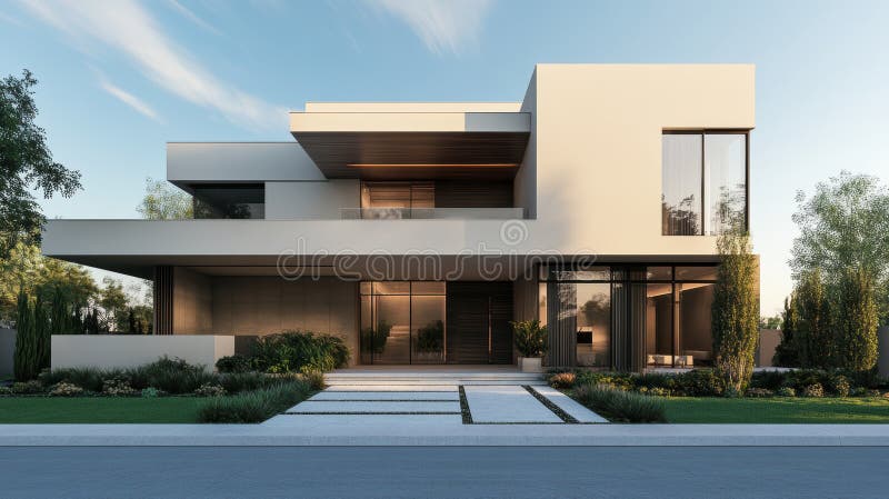 Modern Architectural Design Featuring Clean Lines and Large Windows ...