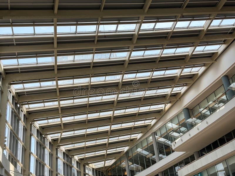 Modern Architectural Design Featuring Expansive Glass Ceiling and ...