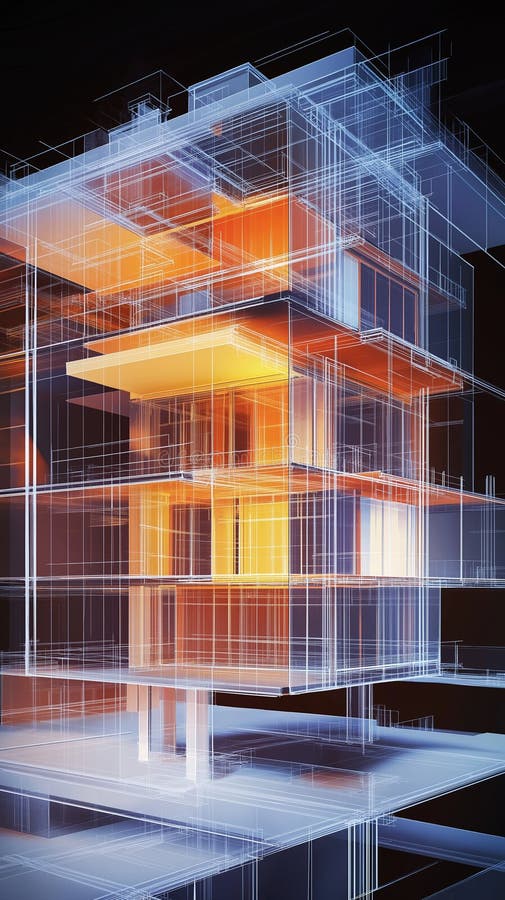 Modern Architectural Design Featuring Layered Transparent Structures ...