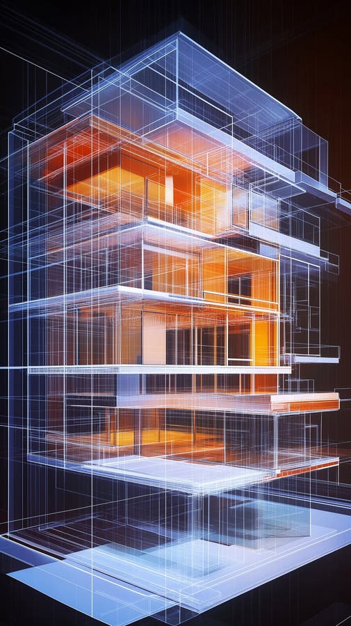 Modern Architectural Design Featuring Layered Transparent Structures ...