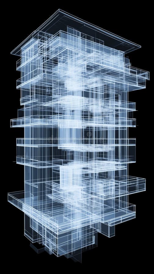 Modern Architectural Design Featuring Layered Transparent Structures ...