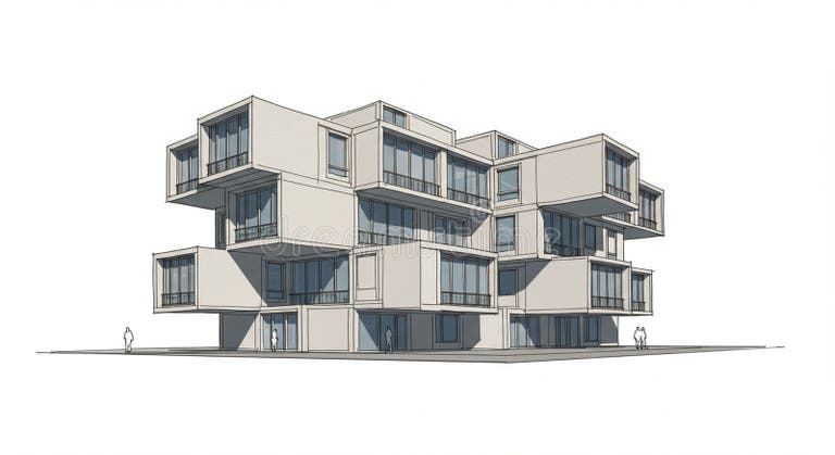 Cubic Modular Building Stock Illustrations – 225 Cubic Modular Building ...