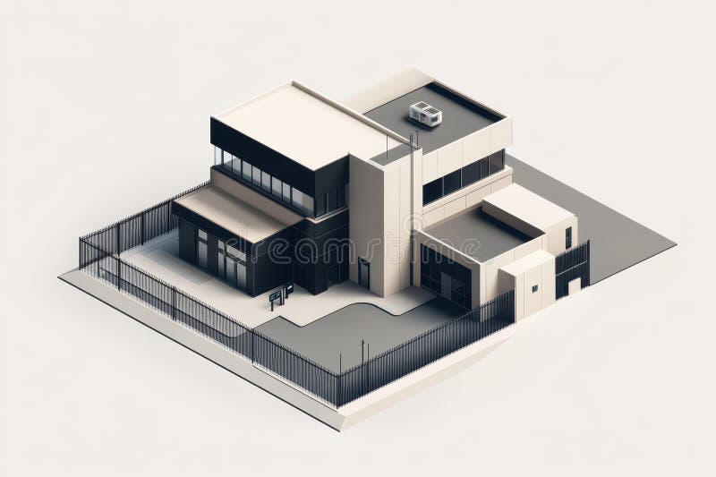 A Modern Architectural Design Featuring a Multi-level House with a ...