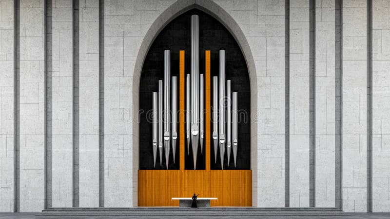 Modern Architectural Design Featuring an Organ in a Stunning Backdrop ...