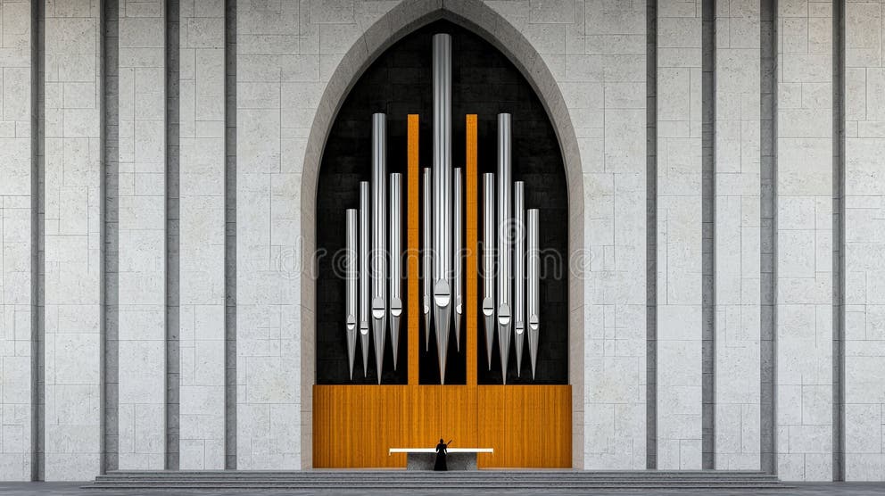 Modern Architectural Design Featuring an Organ in a Stunning Backdrop ...