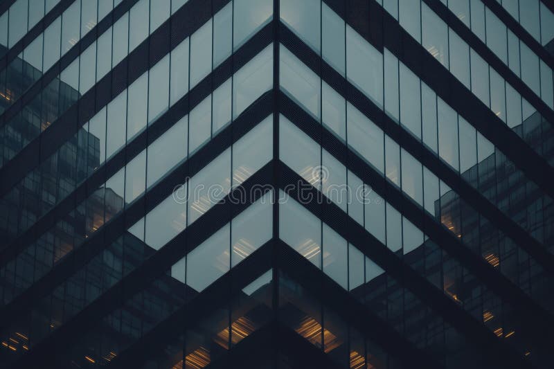 Modern Overlapping Glass Panels in Architecture Stock Photo - Image of ...