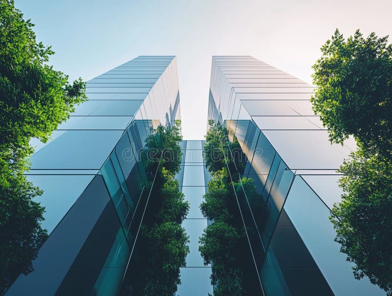 A Modern Architectural Design Featuring Sleek, Angular Buildings with ...