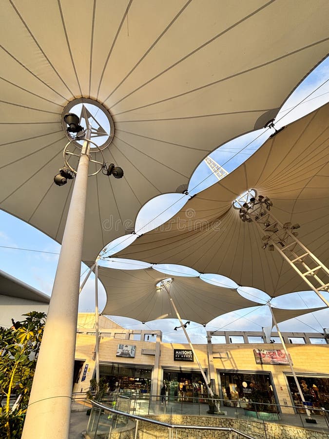 Modern Architectural Design Featuring a Unique Canopy Structure with ...