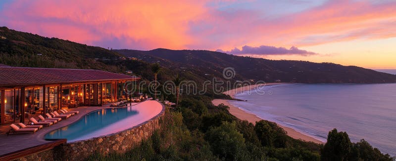 Modern Architectural Design Highlights the Luxury Infinity Pool As the ...