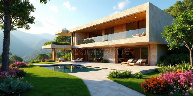Modern Architectural Design Hillside Residence with Infinity Pool and ...
