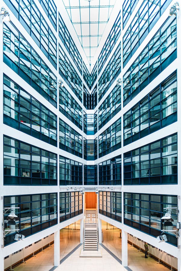 Modern Architectural Design Inside a Contemporary Office Building with ...