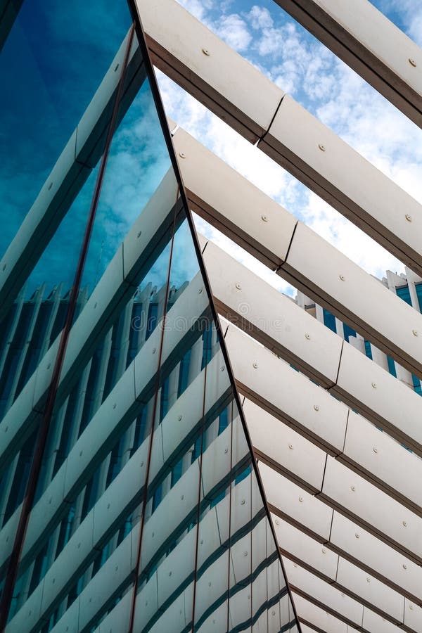 The Complex Geometry of Modern Architecture in Lisbon, Art Stock Image ...