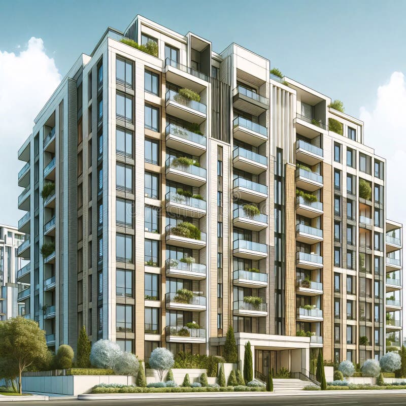 Modern Architectural Design of a Multi-story Residential Building Stock ...