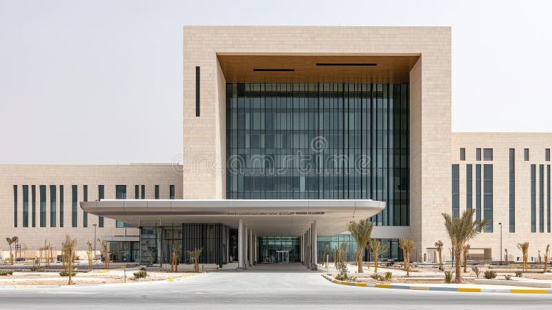 Modern Architectural Design of a Public Building with Large Glass ...