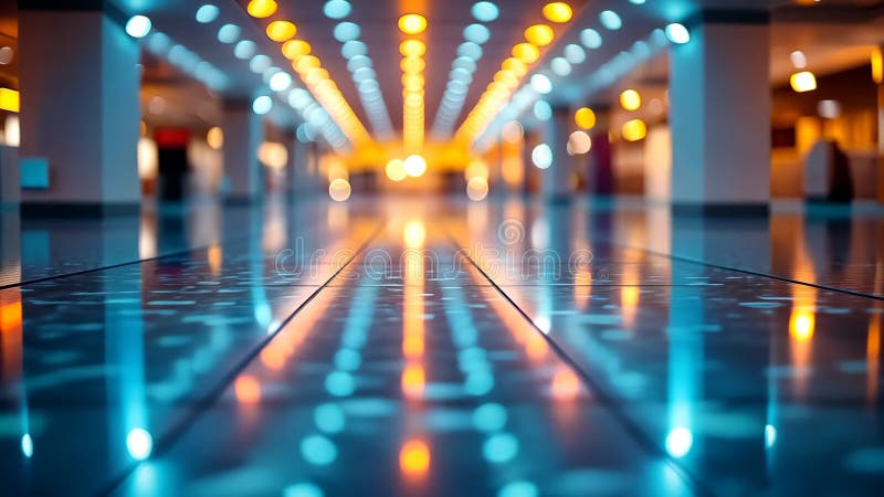 Modern Architectural Design Shines through Illuminated Hallway with ...