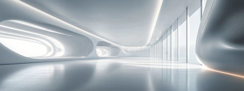 Modern Architectural Design Showcases a Spacious Interior with Smooth ...