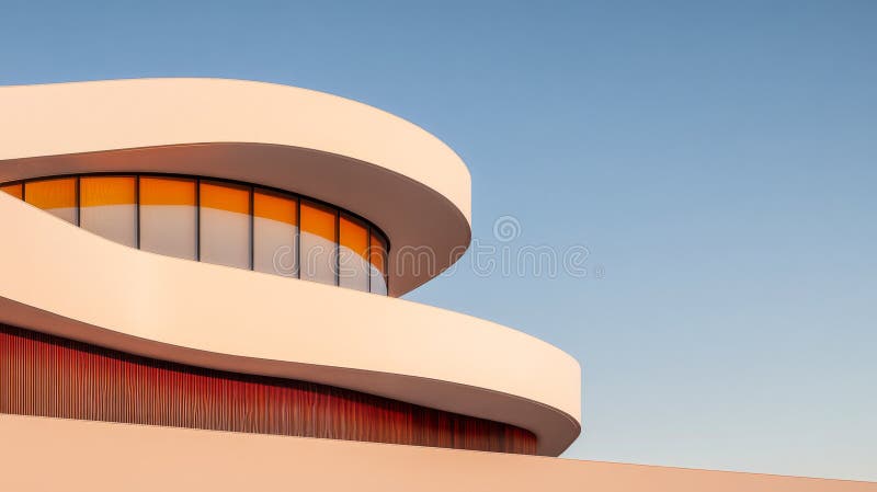 Modern Architectural Design Showcasing Curved Lines and Vibrant Colors ...