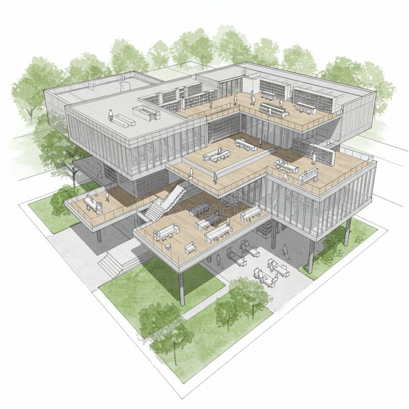 Indoor Architectural Design Showcasing Stock Illustrations – 4,940 ...