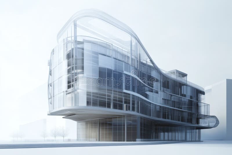 Modern Architectural Design Showcasing Unique Curved Structure in Urban ...