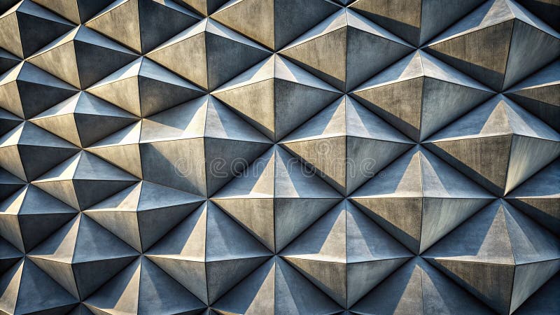 Modern Architectural Design Striking Recessed Triangle Concrete Wall ...