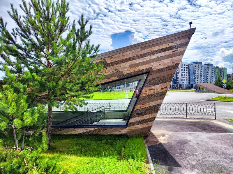 Modern Architectural Design of a Unique Building with Angular Structure ...