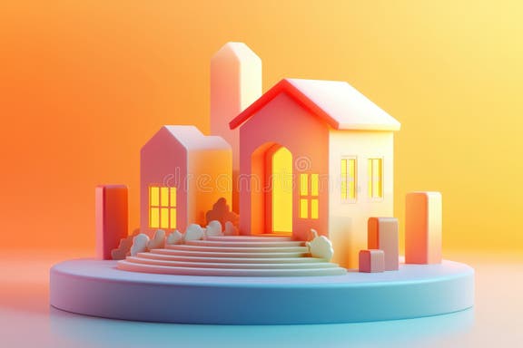 Modern Architectural Design Virtual Environment 3d Art Minimalist ...