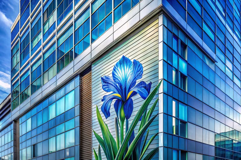 Modern Architectural Facade Design Inspired by a Blue Iris Flower ...
