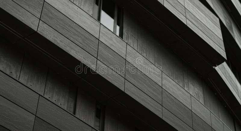 Modern Architectural Facade with Geometric Patterns and Minimalist ...