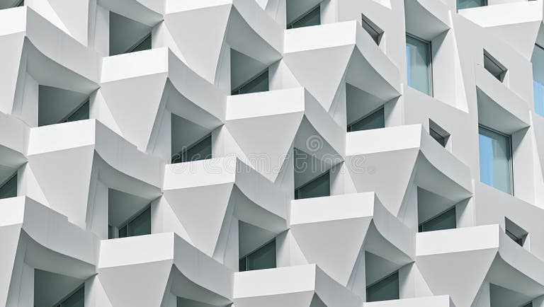 A Modern Architectural Facade with a Repeating Pattern Stock ...